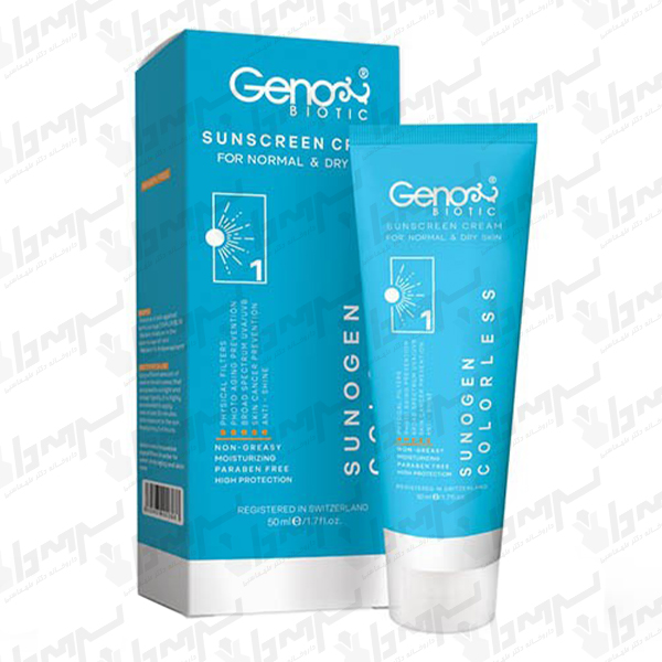 خرید ضد آفتاب ژنوبایوتیک برای پوست خشک و معمولی - داروخانه سرمه دان